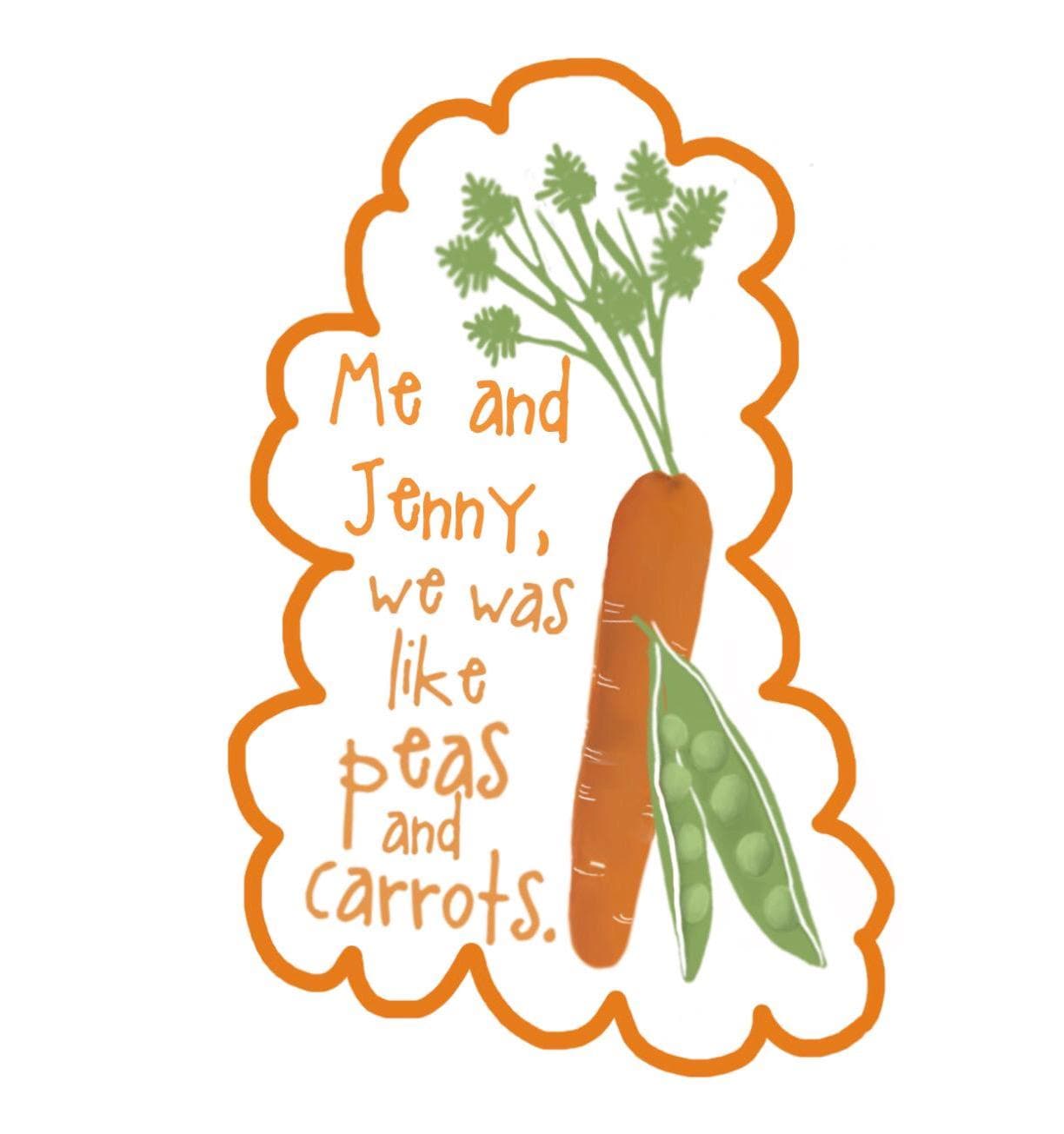 Peas and Carrots Friendship Sticker: Forrest Gump Movie Quote - Etsy
