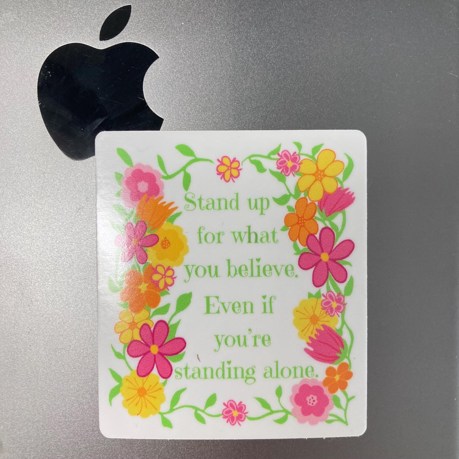 Floral Empowerment Sticker: Stand up for What You Believe, Waterproof ...