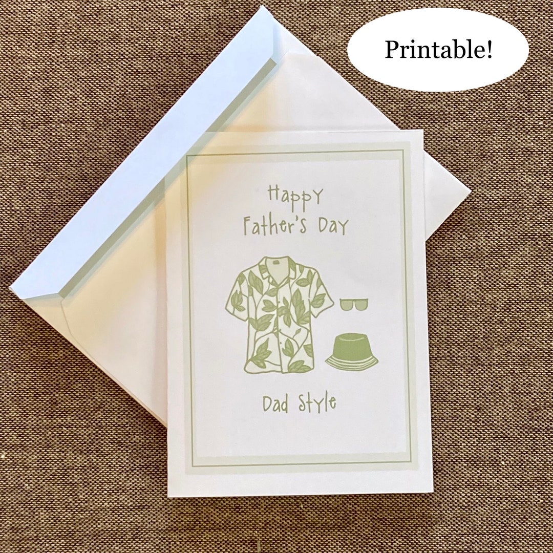 Printable Fathers Day Card Budget Friendly Printable Cool Dad Style ...