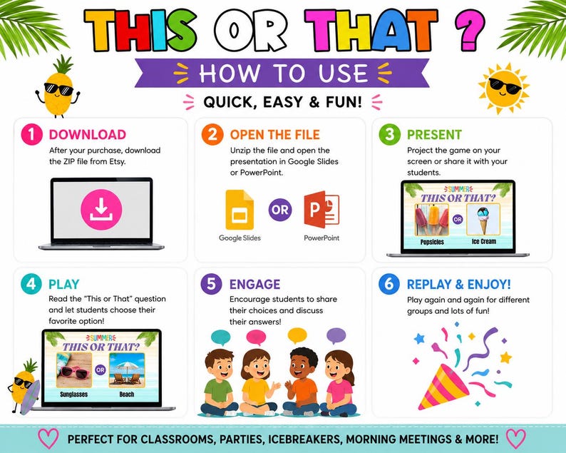 Summer This or That Game for Kids|interactive Google Slides Activity ...