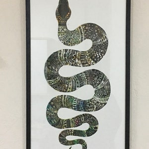 Large Snake Woodcut Limited Edition Print - Etsy UK