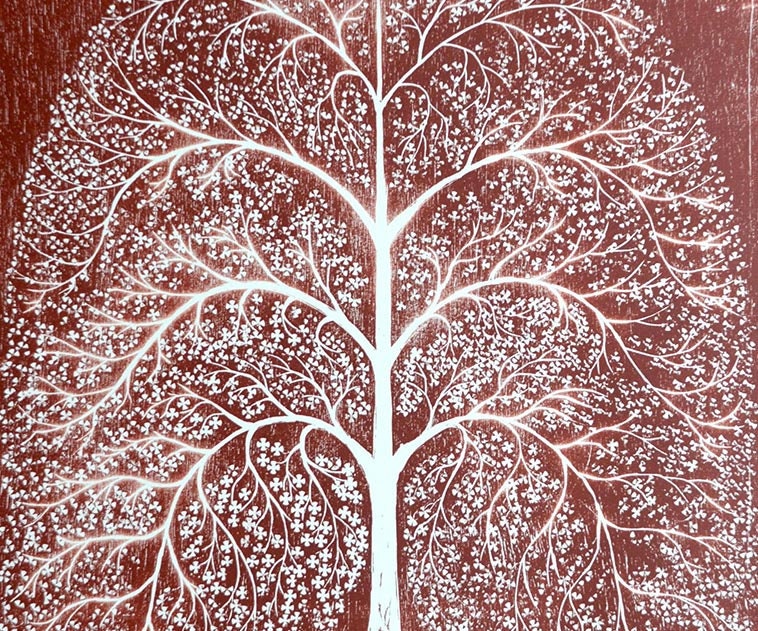 Indian Tree Limited Edition Woodcut - Etsy Canada