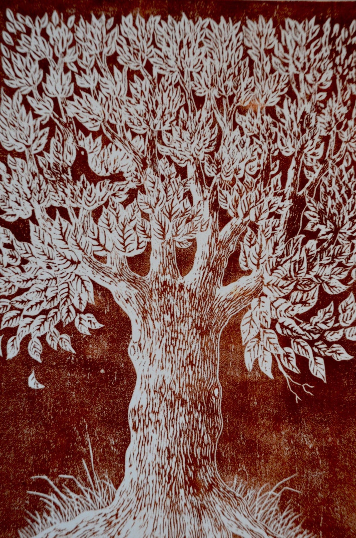 Limited Edition Woodcut Print of Tree - Etsy