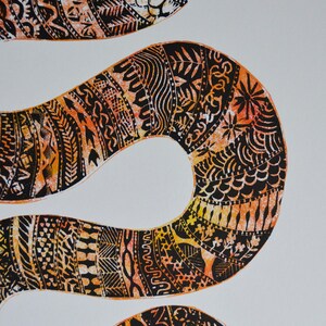 Large Snake Woodcut Limited Edition Print - Etsy UK