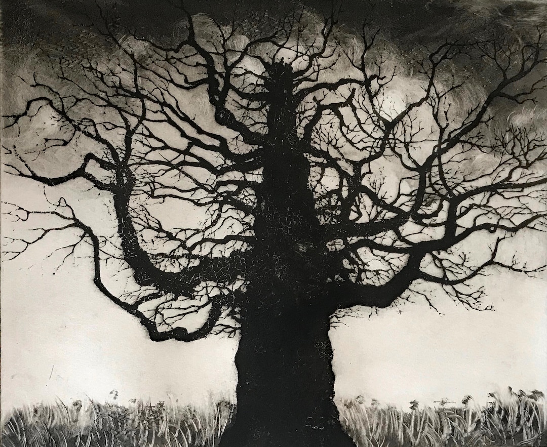 Limited Edition Tree Etching ‘blasted Oak’ - Etsy