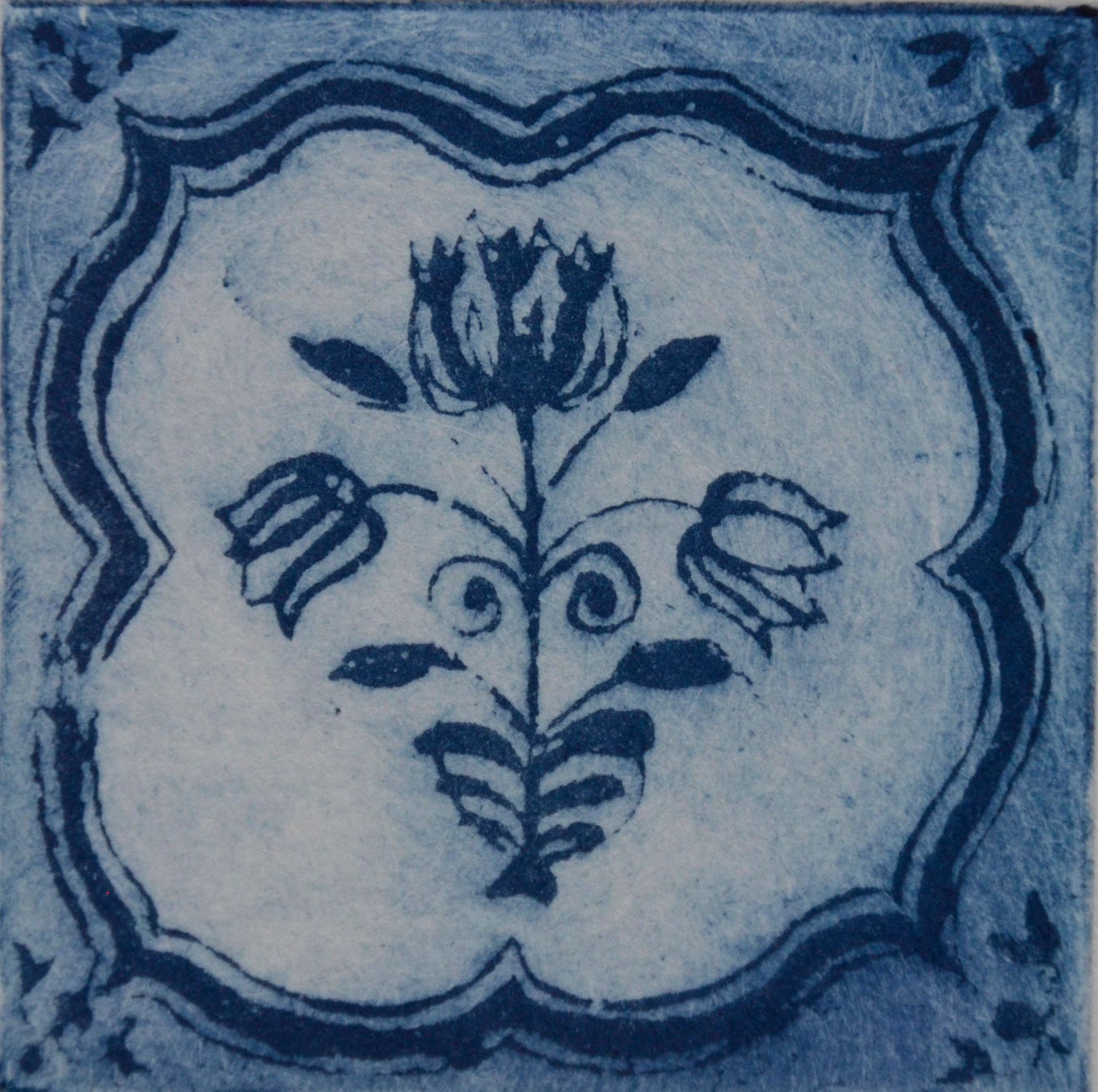 Multi-plate Limited Edition Etching 'blue Tiles' - Etsy