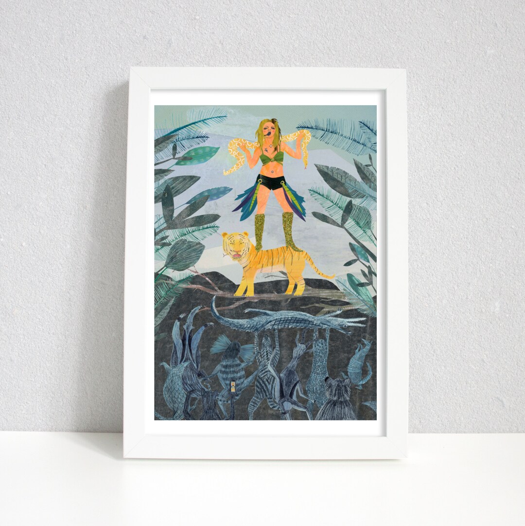 Britney Spears Illustration Print, Icon, Digital Print, Wall Art, Art ...