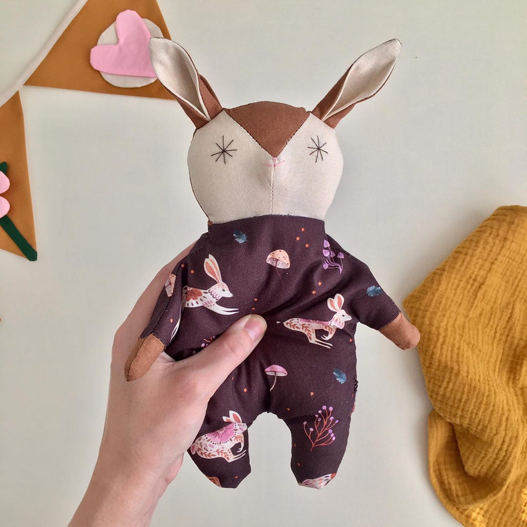 Cuddle Rabbit Rag Doll in Woodland Dress Handheld Doll, Children's Gift ...