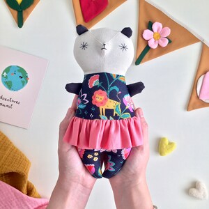 Tutu Ballerina Panda Rag Doll, Cloth Doll, Kids Gift, With or Without ...
