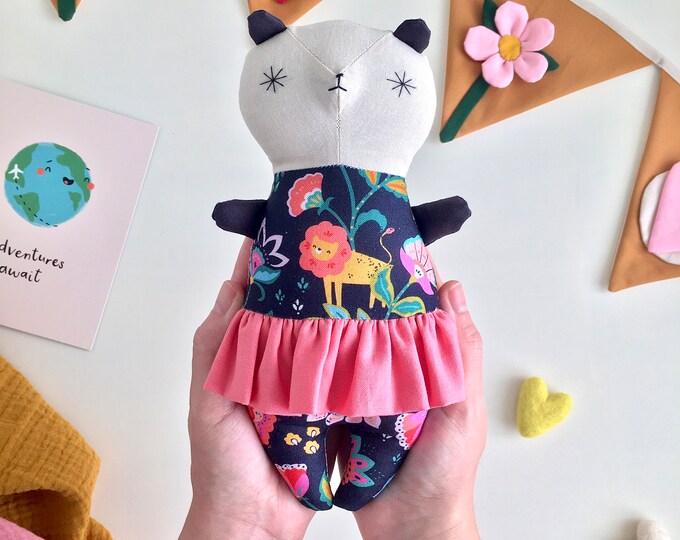 Tutu Ballerina Panda Rag Doll, Cloth Doll, Kids Gift, With or Without ...