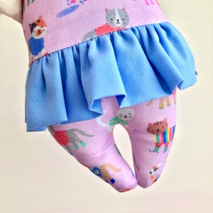 Handmade Pink Cat Doll in Tutu, With or Without Rattle - Cute Cat ...