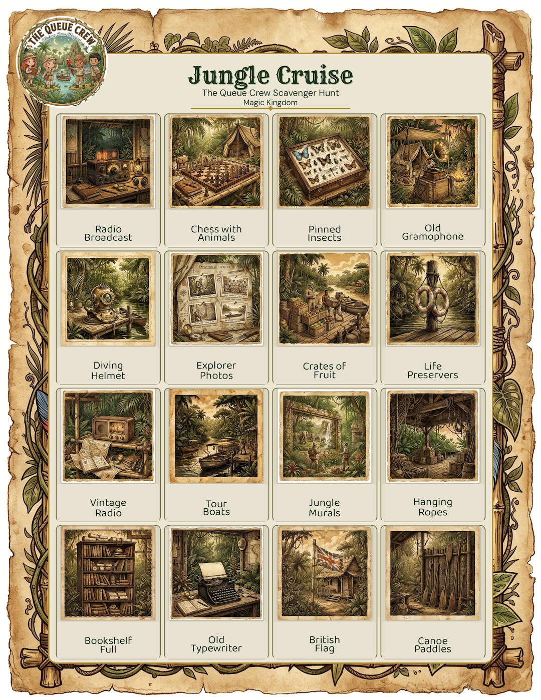 Magic Kingdom’s Jungle Cruise Scavenger Hunt Printable for Kids ...