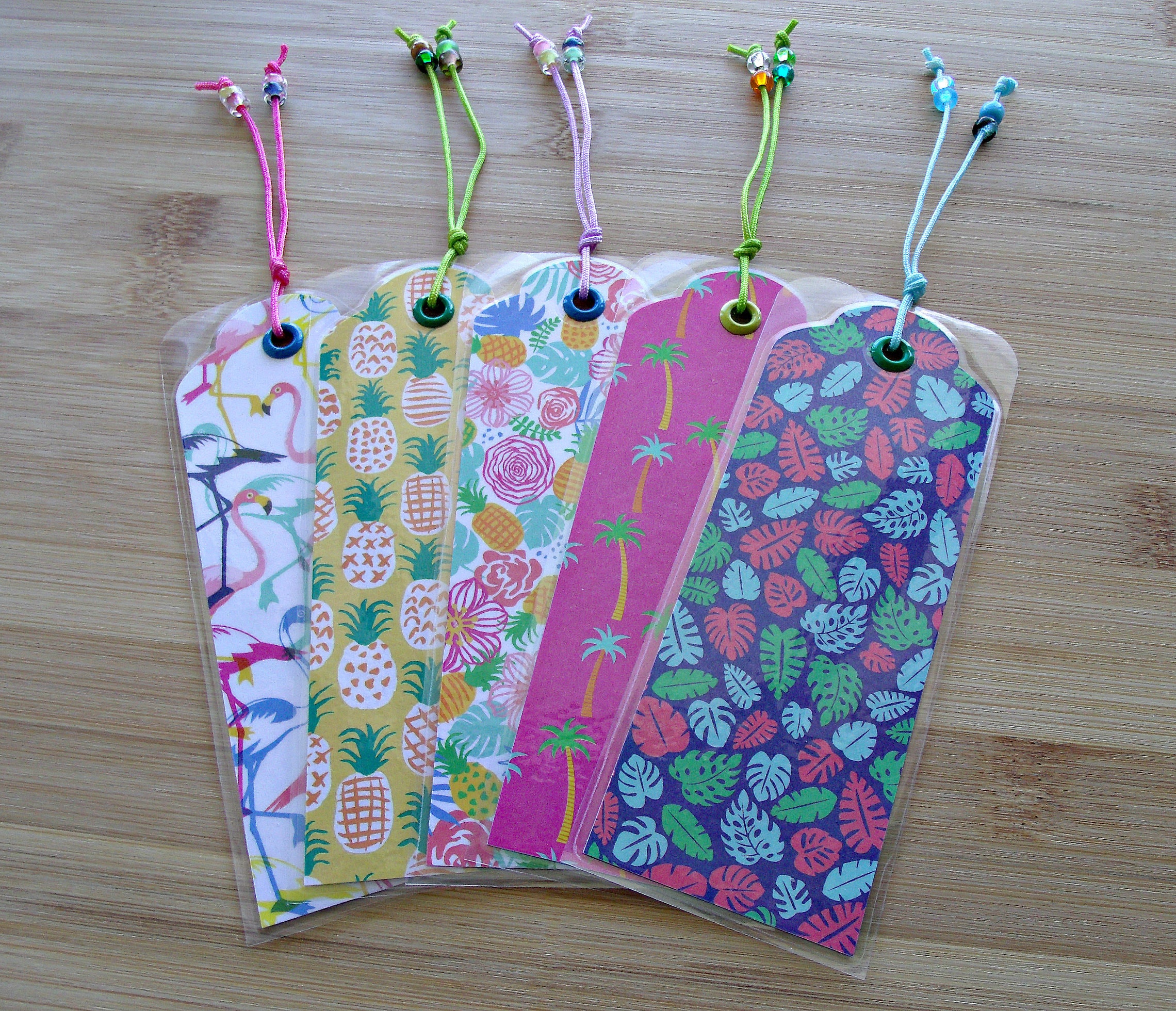 On a Whim:laminated Bookmarks,set of 5,handmade Paper Bookmarks,variety ...