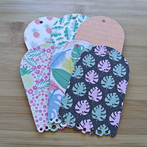 Tropicana:set of 12 Extra Large Gift Tags,die-cuts,scalloped Oval ...