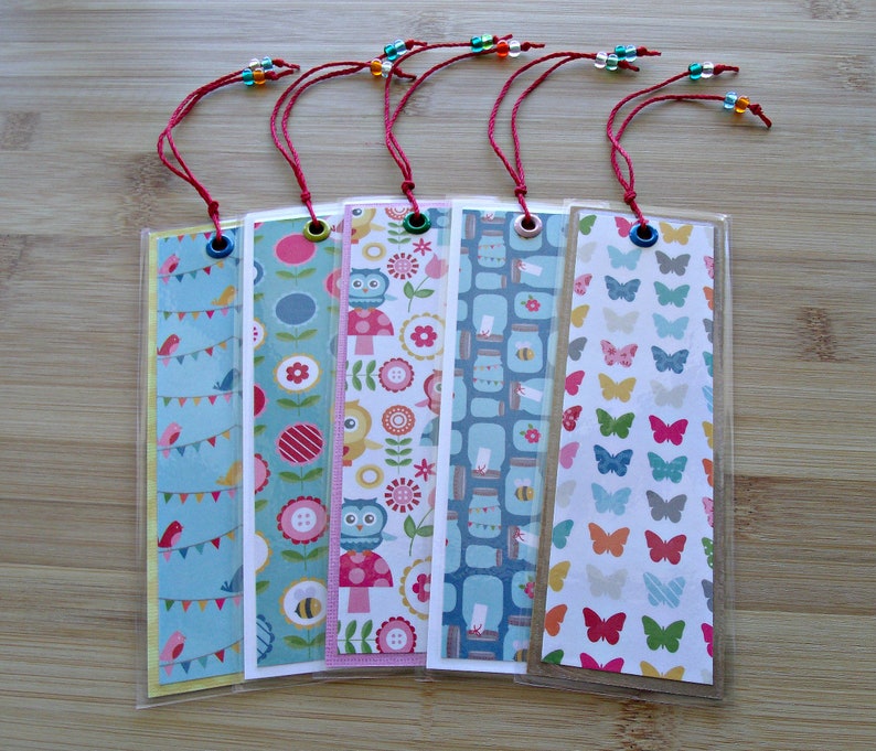 Fine&dandy:set of 5 Laminated Bookmarks,variety Cardstock Bookmarks ...