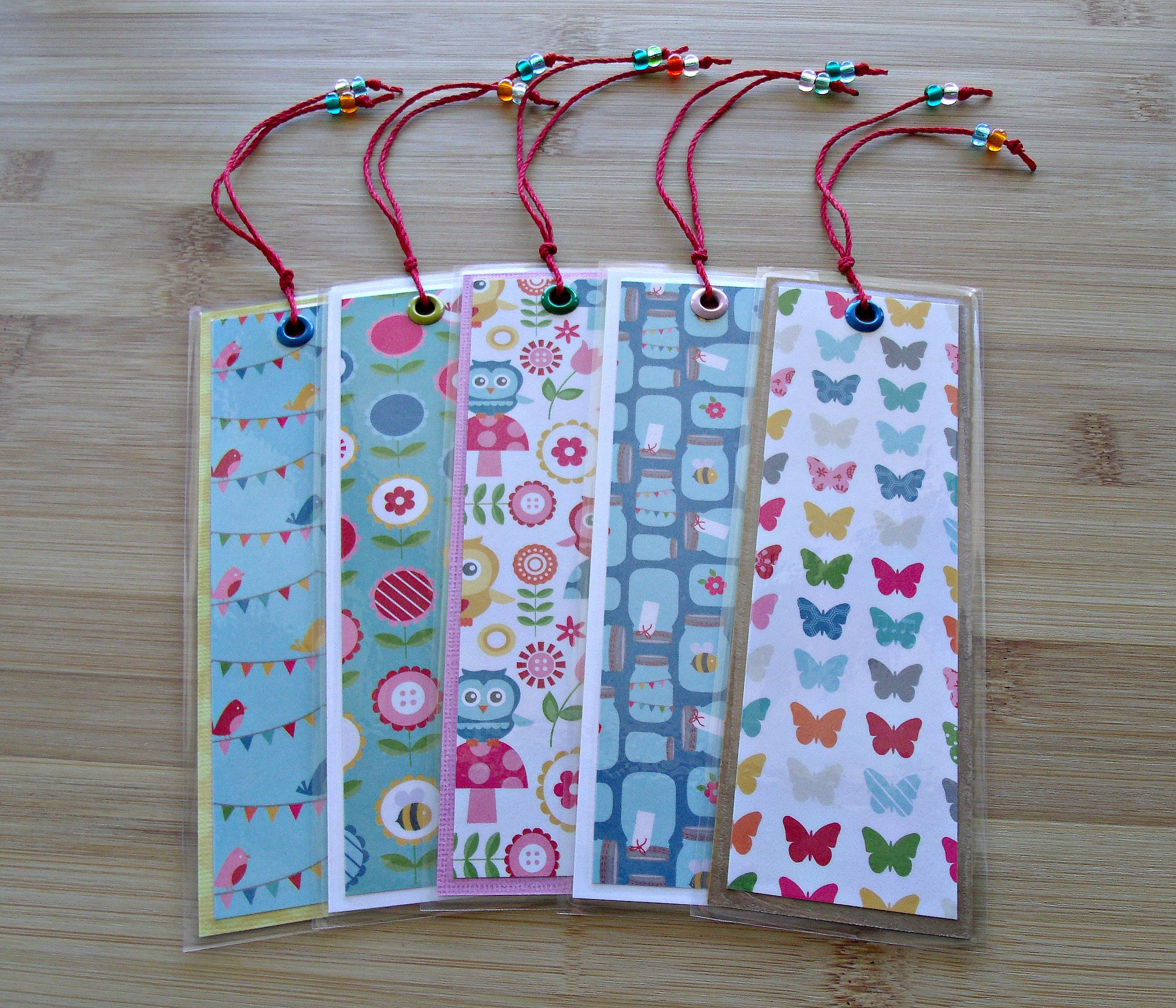 Fine&dandy:set of 5 Laminated Bookmarks,variety Cardstock Bookmarks ...