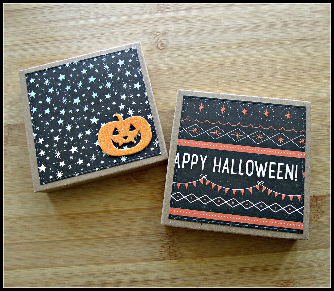 Happy Halloween:3 1/2''x 3 1/2''variety Halloween Boxed Note Cards With ...