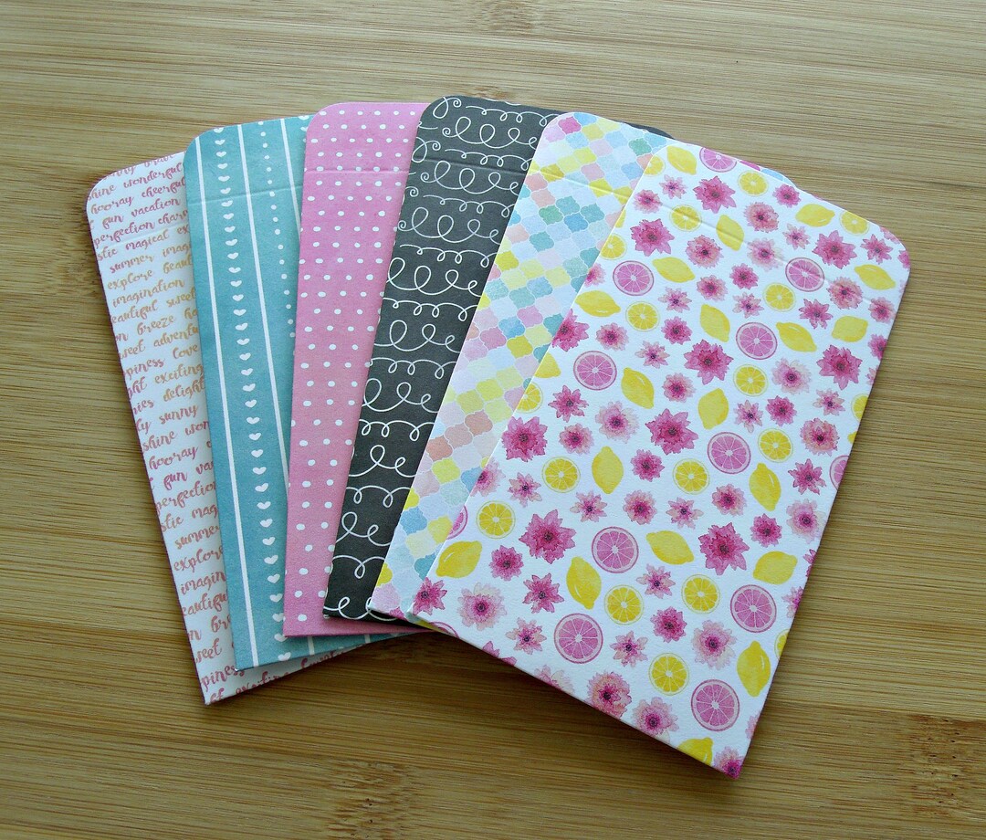 Summer Mood:paper Treat Pockets//sachets,set of 6,small Paper Pouches ...