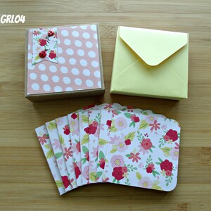 Girls Rule:set of 8 All Purpose Note Cards,3x3 Mini Boxed Cards With ...