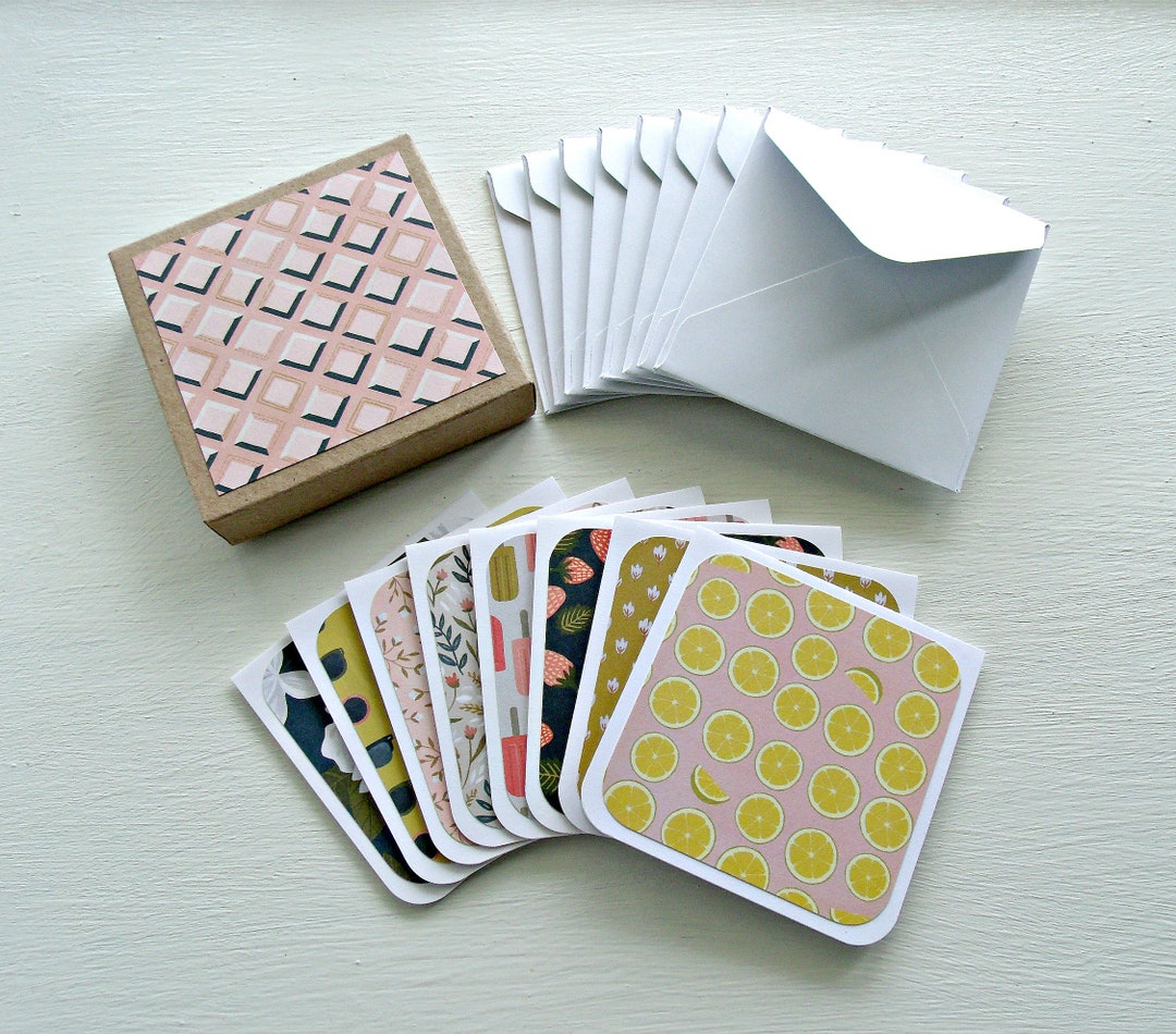 Goldenrod:set of 8 All Purpose Variety Note Cards3x3 Mini - Etsy