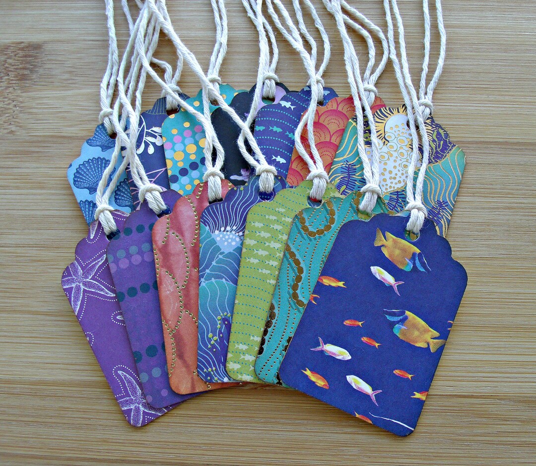 Ocean Wonder:set of 14 Variety Small Gift Tags,nautical,sea Themed ...