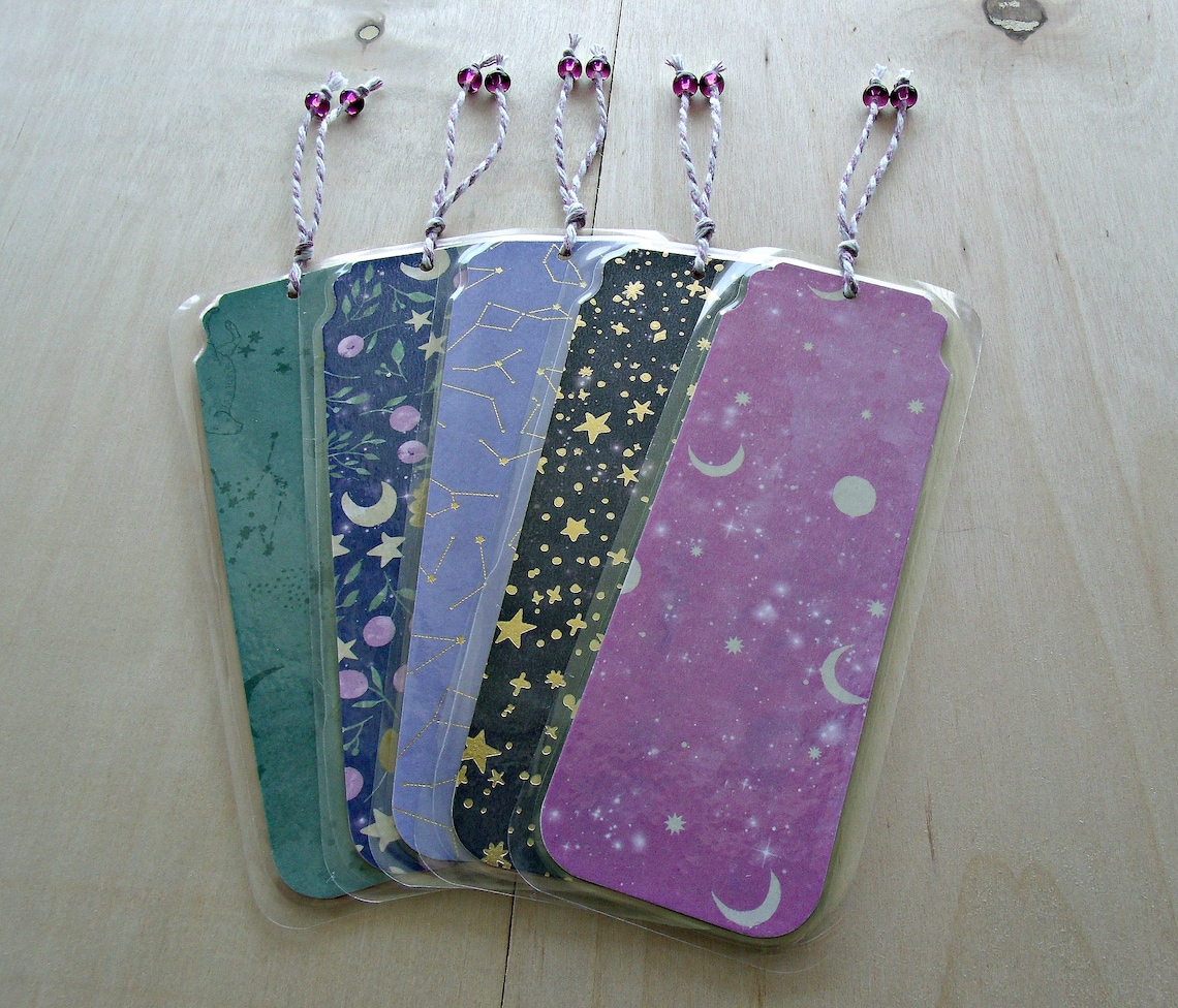 Celestial:set of 5 Laminated Bookmarks,variety Printed Cardstock ...