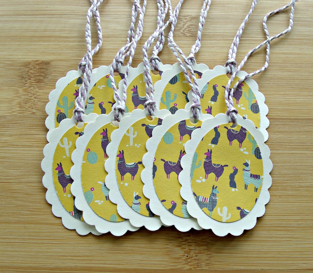 Llama Llama:scalloped Oval Gift Tags,double Layered,set of 10,all ...
