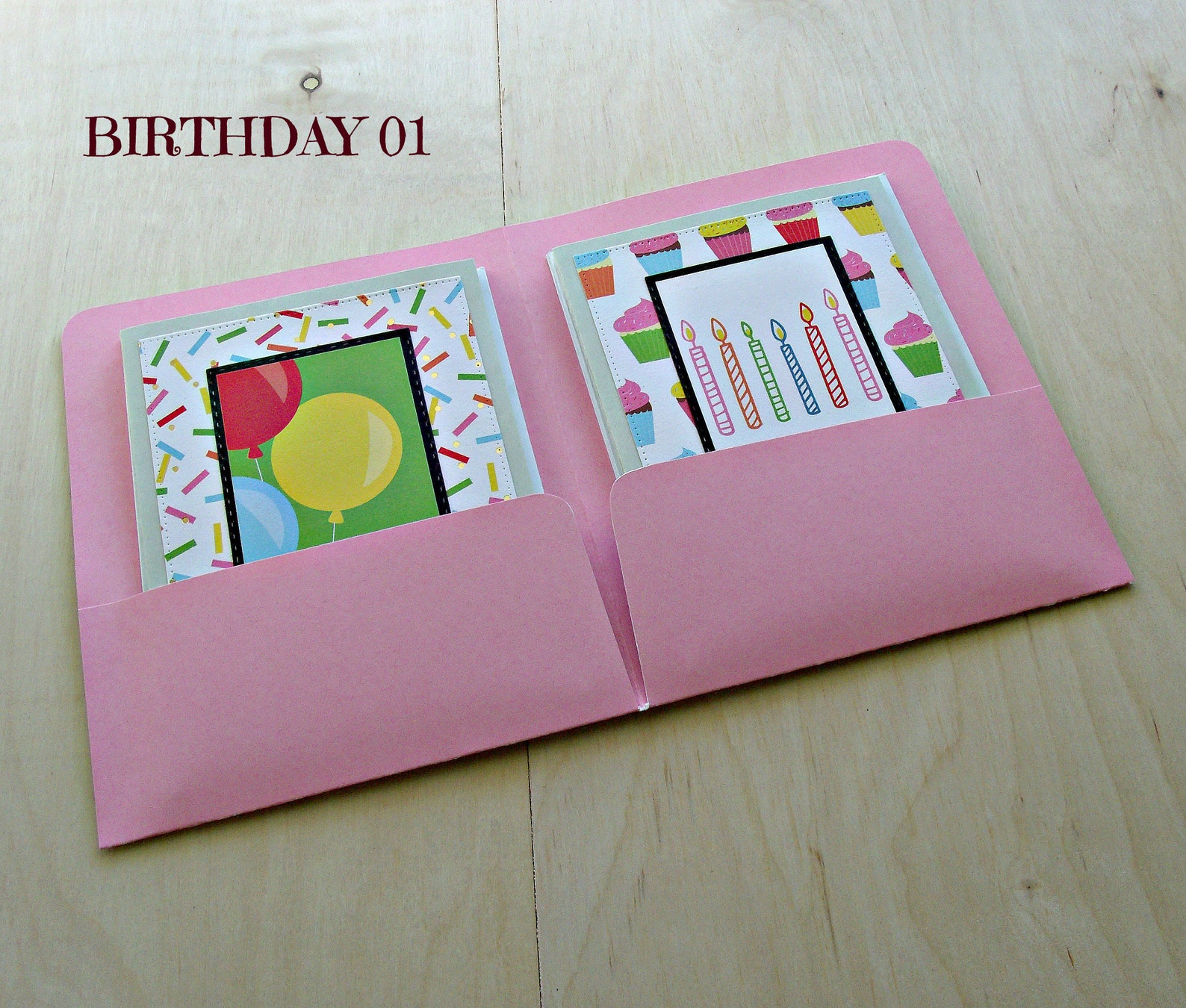 Birthday:set of 6 Variety Birthday Themed A2 Cards and Envelopes With ...