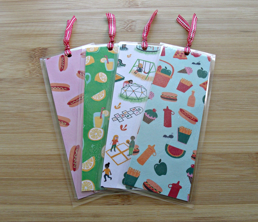 Picnic in the Park:set of 4 Laminated Bookmarks,variety Printed ...