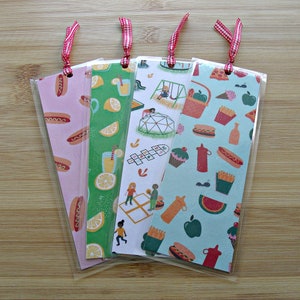 Picnic in the Park:set of 4 Laminated Bookmarks,variety Printed ...