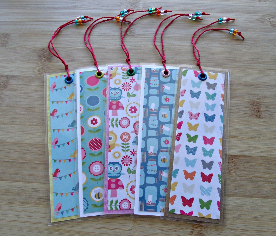 Fine&dandy:set of 5 Laminated Bookmarks,variety Cardstock Bookmarks ...