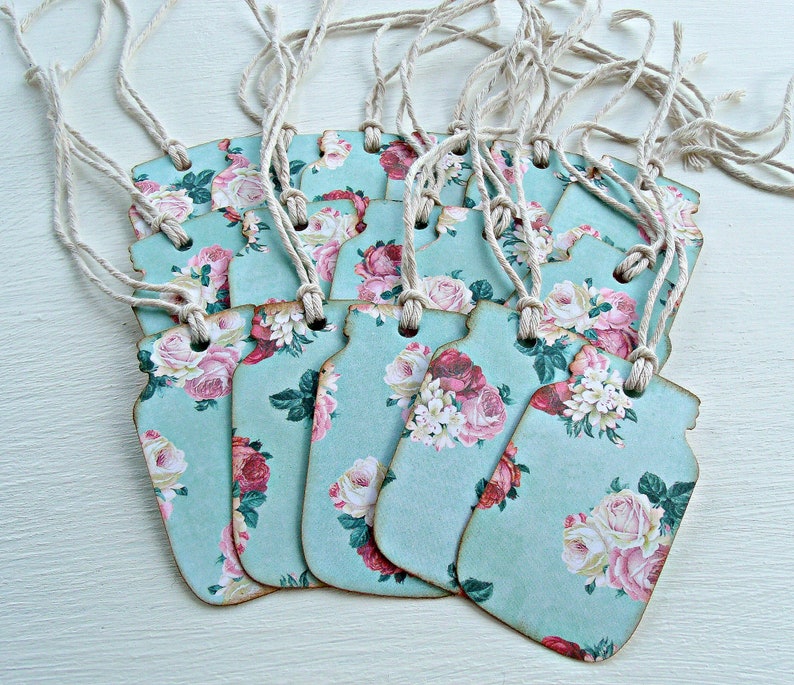 Rose Bouquet:mason Jar Gift Tagsset of 16all Occasion - Etsy