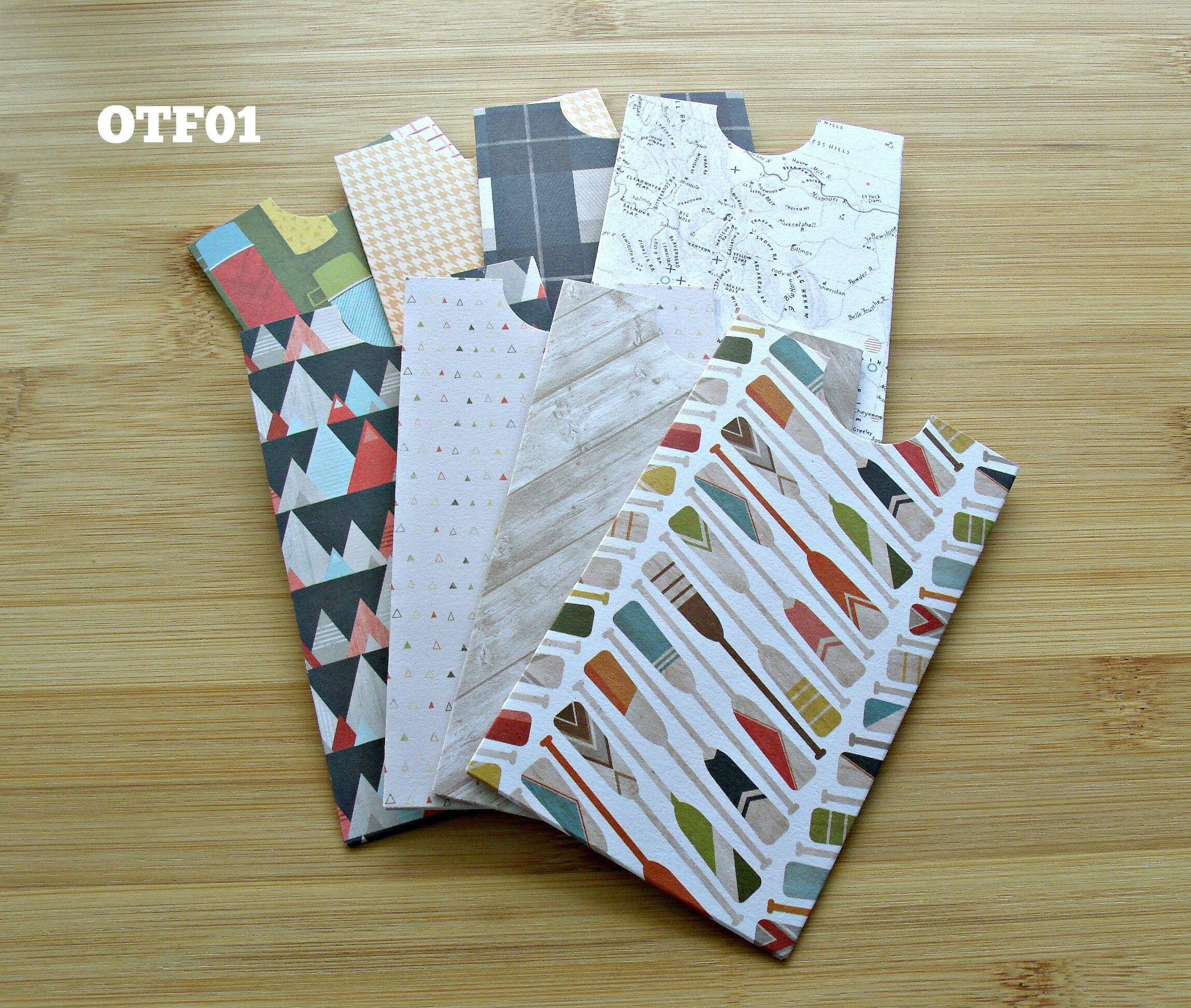Outfitters:masculine Paper Pockets,set of 8,gift Card//treat Holders ...