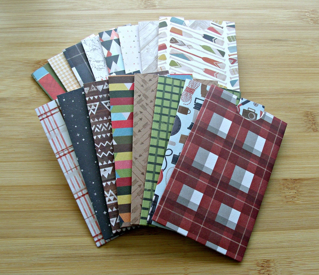 Outfitters:masculine Paper Pockets,set of 8,gift Card//treat Holders ...