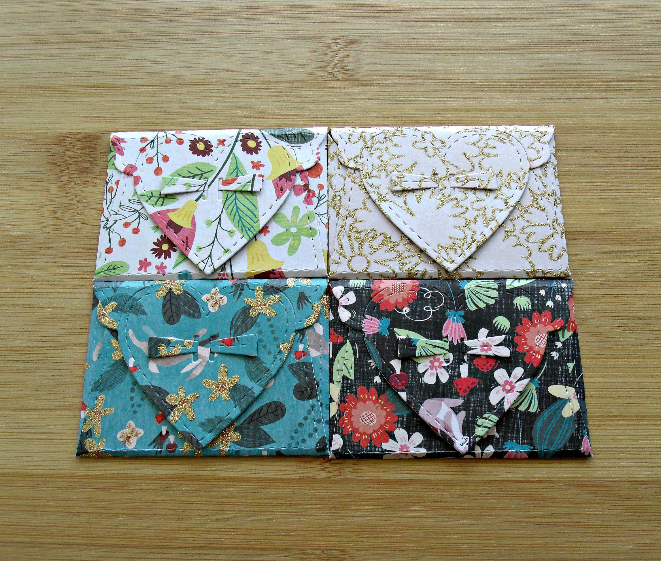 Country Manor:set of 8 Mini Envelopes,small Heart Die-cut Envelopes ...
