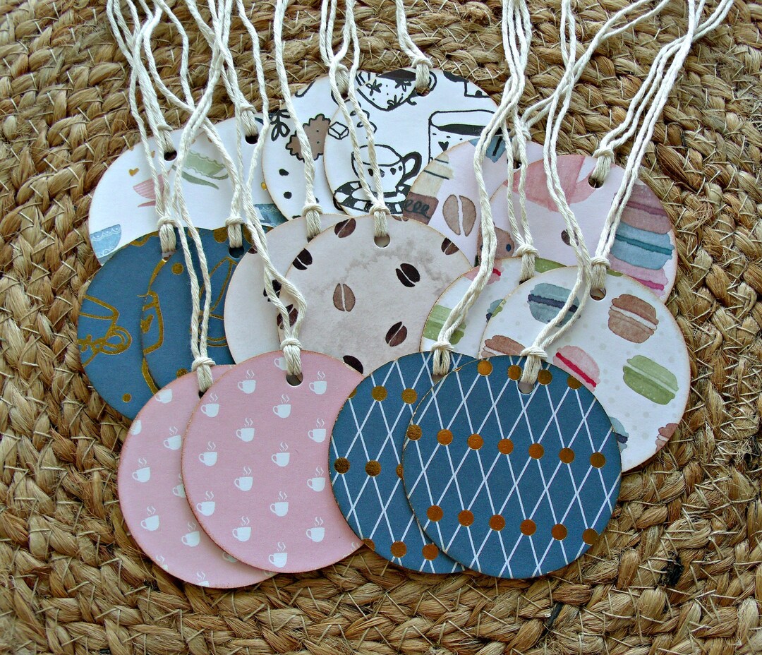 Brewtiful Day:set of 16 All Purpose Variety Gift Tags,coffee Themed ...
