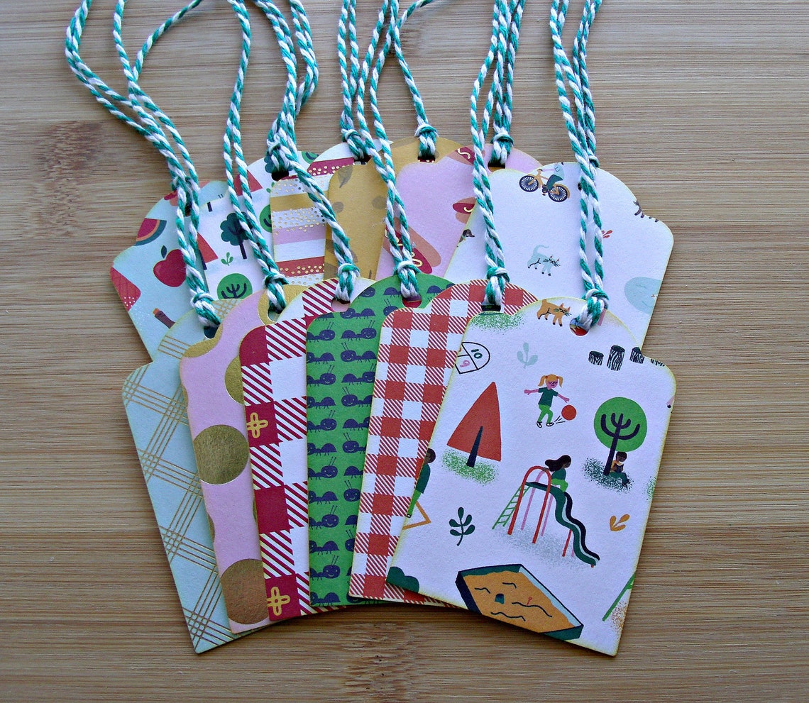 Picnic in the Park:set of 12 All Purpose Gift Tags,variety Hanging Tags ...
