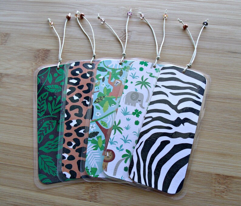 Zoo:set of 5 Laminated Bookmarks,printed Cardstock Variety Bookmarks ...