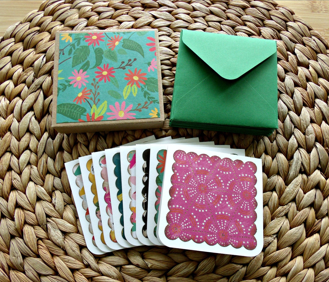 New Day:set of 8 All Purpose Variety Note Cards,3x3 Mini Boxed Cards ...