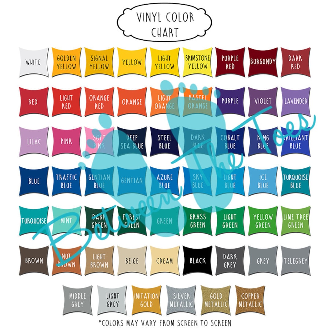 Oracal 651 Color Swatch Sample Display Chart - Etsy
