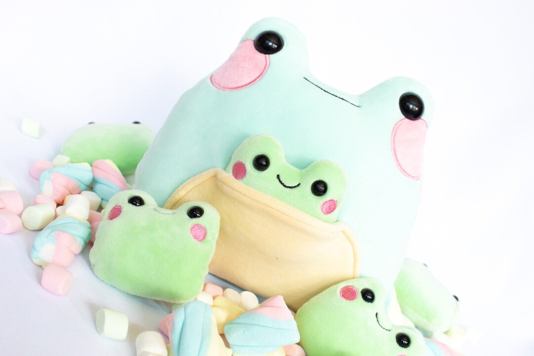 Adorable Frog Stuffed Animal | Small Pillow With Cute Baby Frog Plush ...