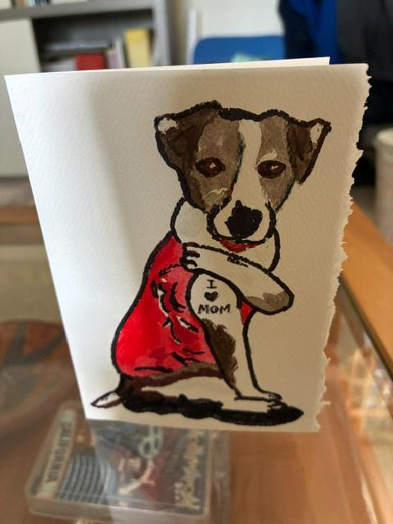 Dog With Tattoo That Says "i Love Mom" - Etsy