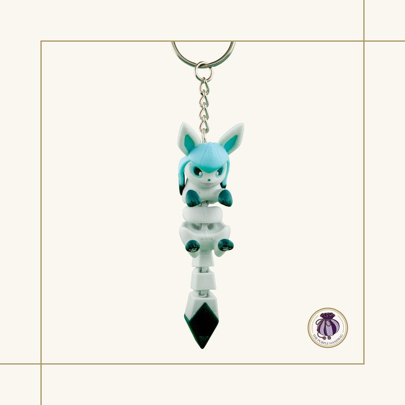 Glaceon Pokemon Keychain | Collectible Figurine - Etsy