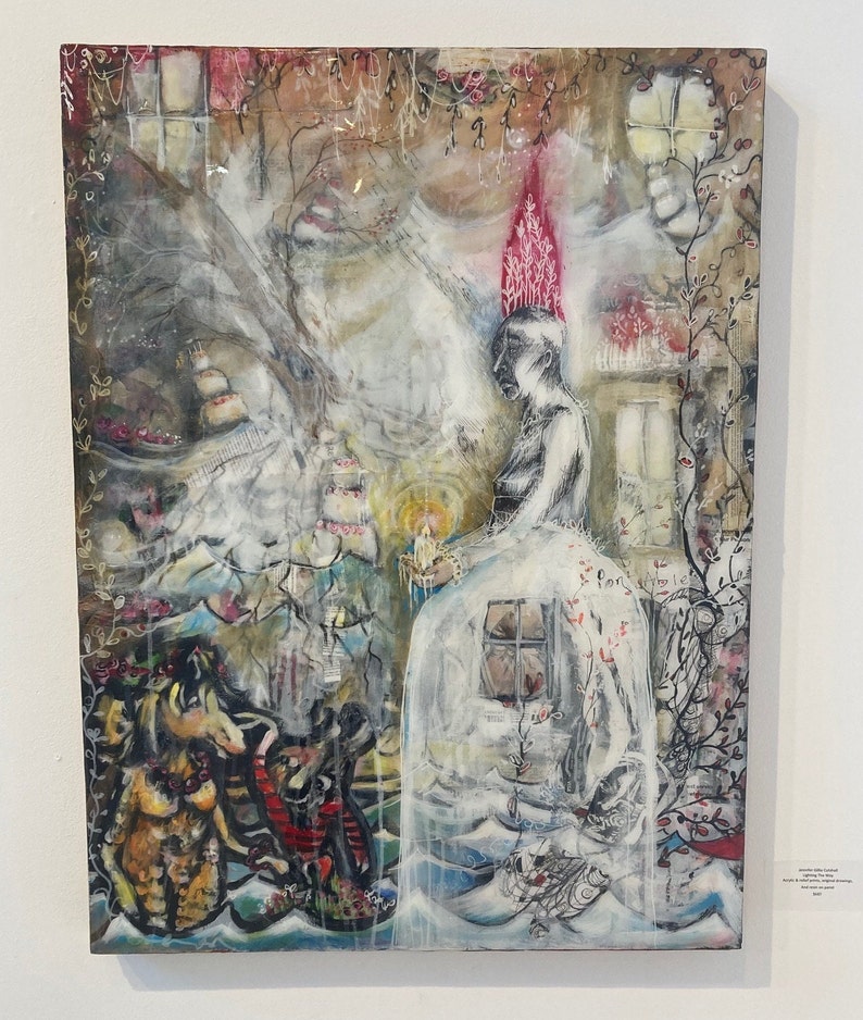 Original Abstract Goth Painting lighting the Way - Etsy