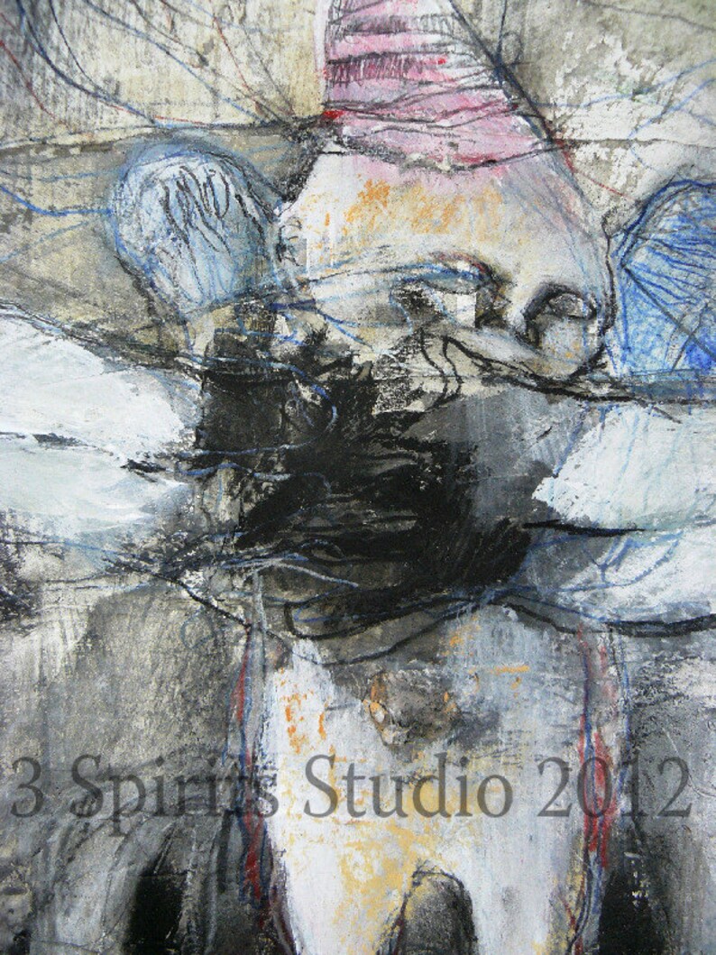 Original Contemporary Raw Art Brut Expressionist Mixed Media Painting ...