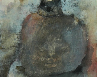 Original Contemporary Art Brut Raw Expressionist Mixed Media | Etsy