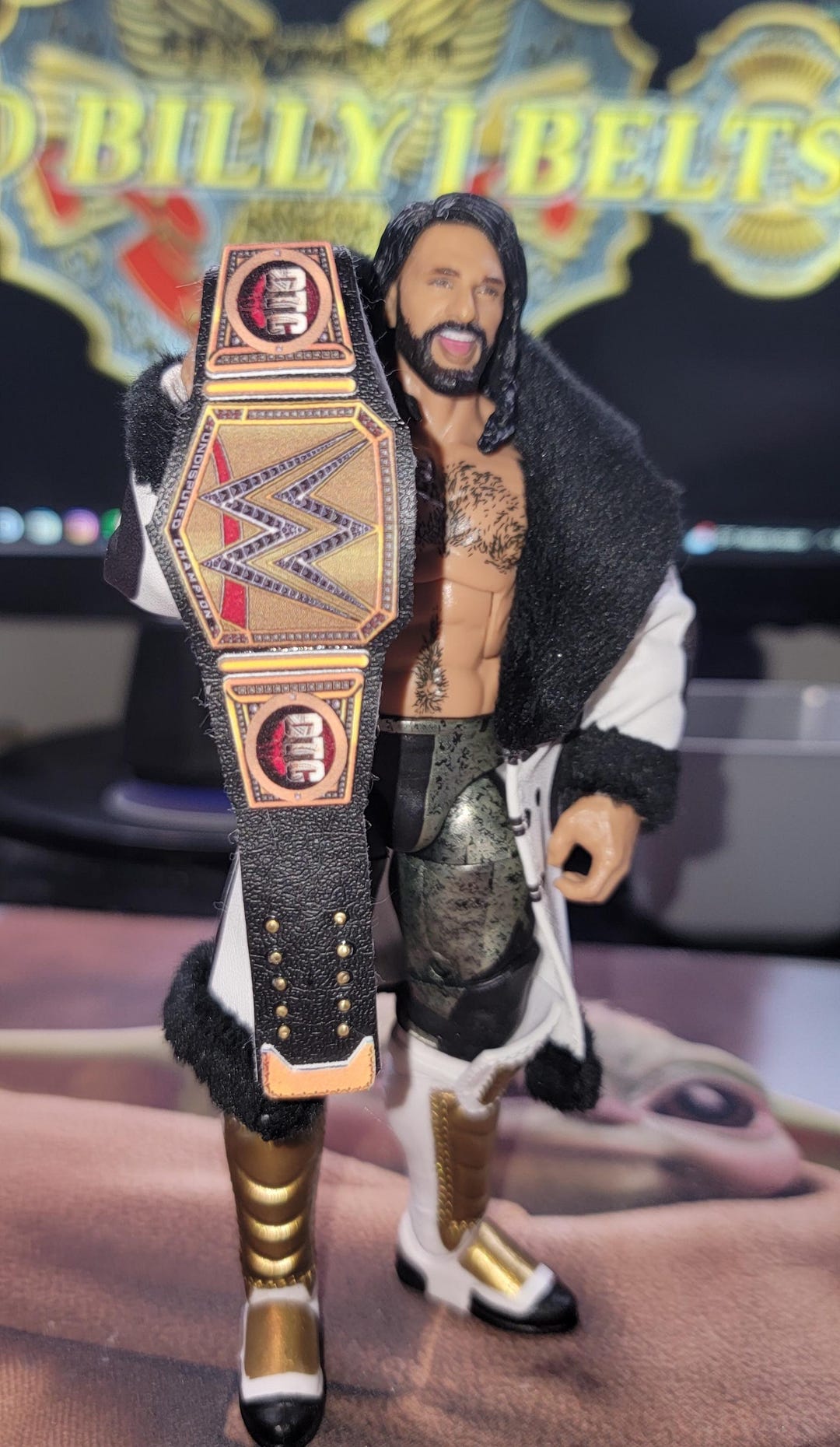 Custom Undisputed Championship Belt for Wrestling Figures 2023 V2 OTC ...