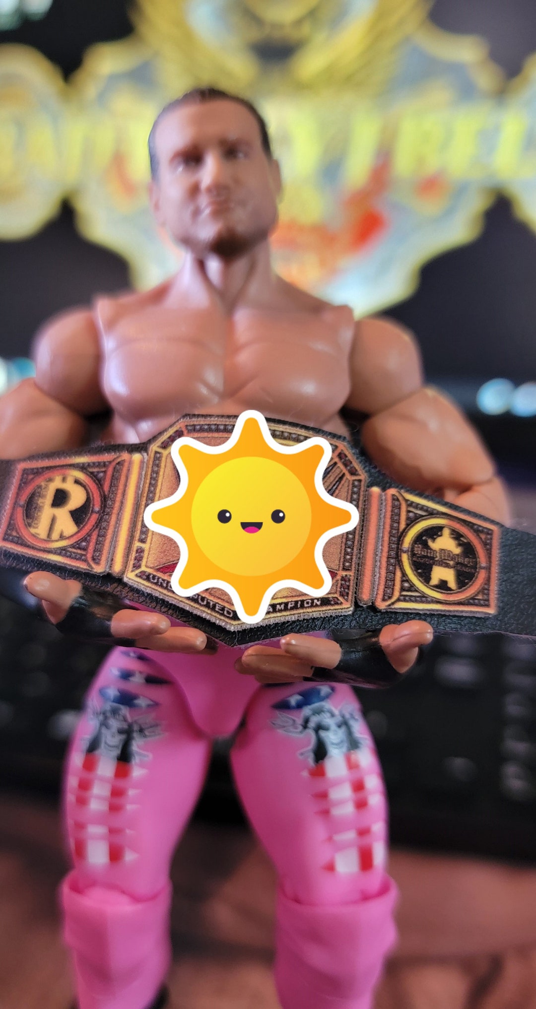 Custom Undisputed Championship Belt for Wrestling Figures 2023, Custom ...