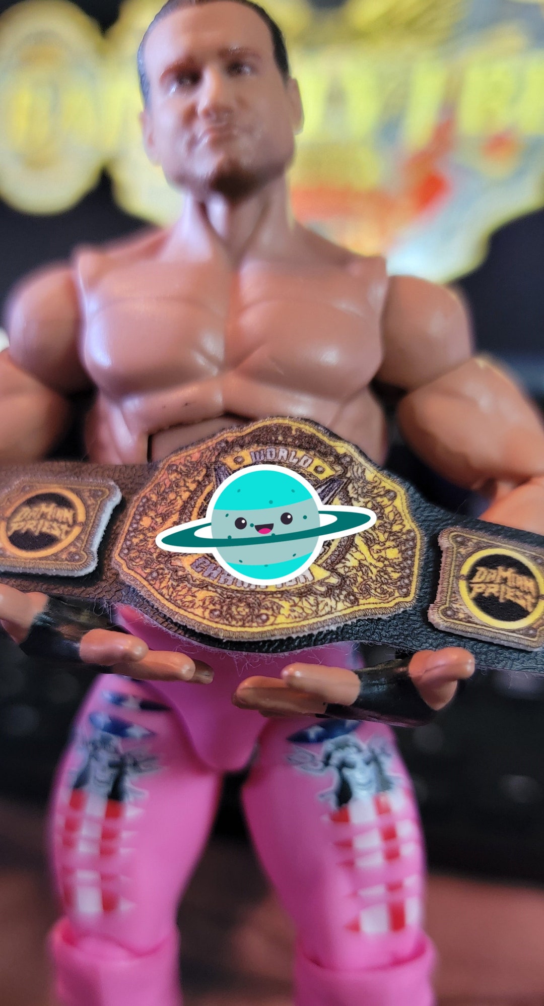 Custom World Heavyweight Championship Belt for Wrestling Figures 2023 ...