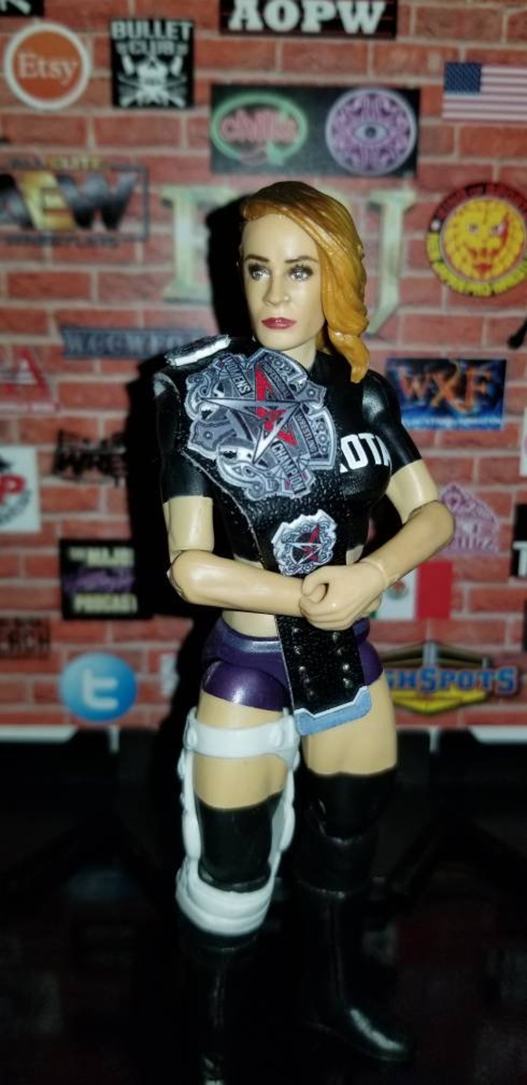 Custom AAW Womens Championship belt for wrestling figures - Etsy Österreich